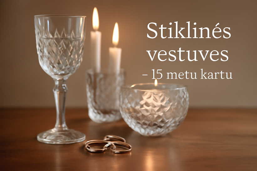 15 metų vestuvių metinės – Stiklinės arba krištolinės vestuv